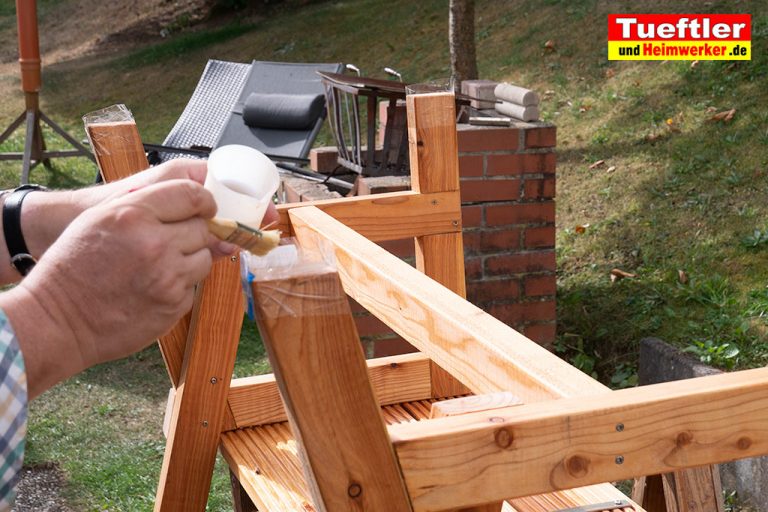 Holzbank bzw. Gartenbank selbst gebaut