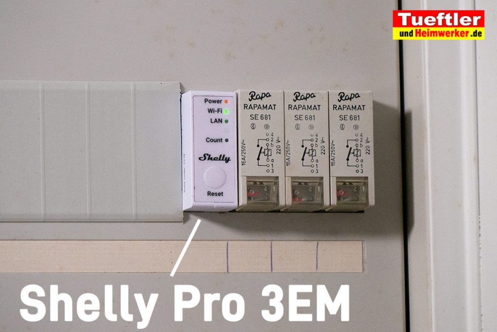 Shelly Pro 3EM überwacht Stromverbrauch und regelt Einspeisung
