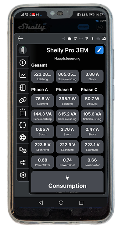 Smartphone-Shelly-App-Shelly-Pro-3EM - Tueftler-und-Heimwerker.de