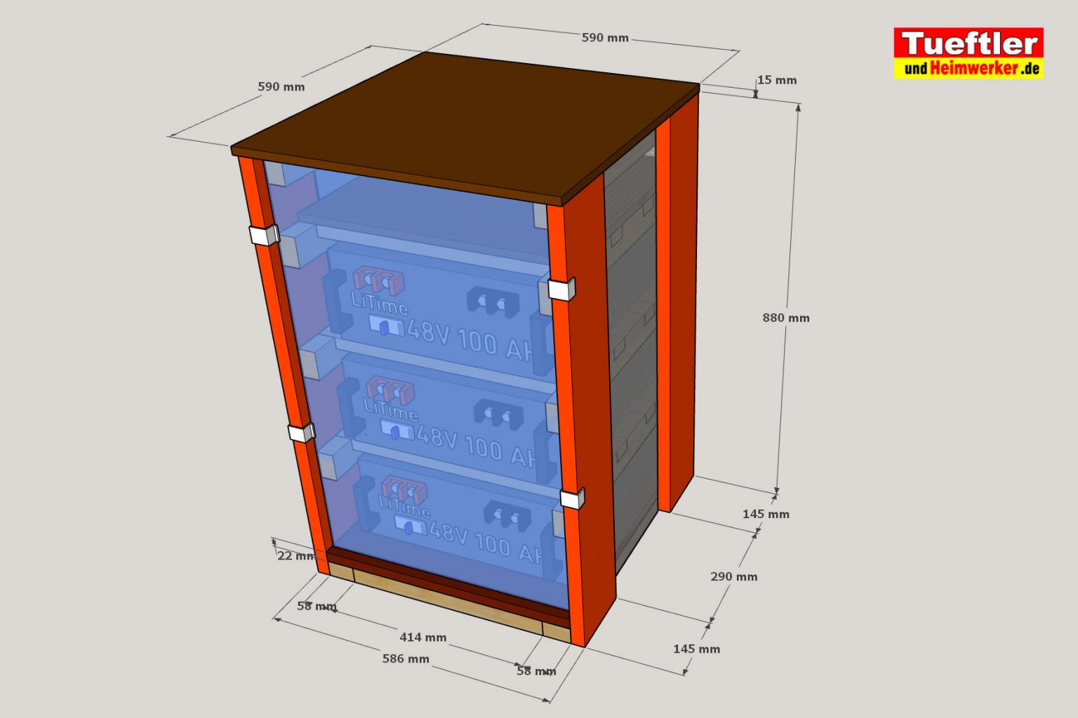 48V Solar Speicher Akku-Rack selber bauen -Tueftler-und-Heimwerker.de