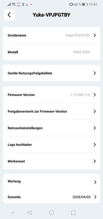 Mammotion-Yuka-App-Tutorial-Karte-Einstellungen-Geraeteinformationen - Tueftler-und-Heimwerker.de